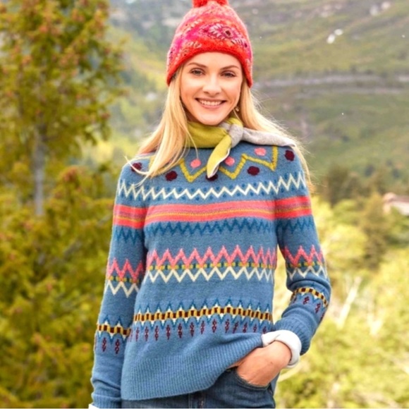 Sundance | Sweaters | Sundance Blue Fair Isle Glenco Sweater | Poshmark